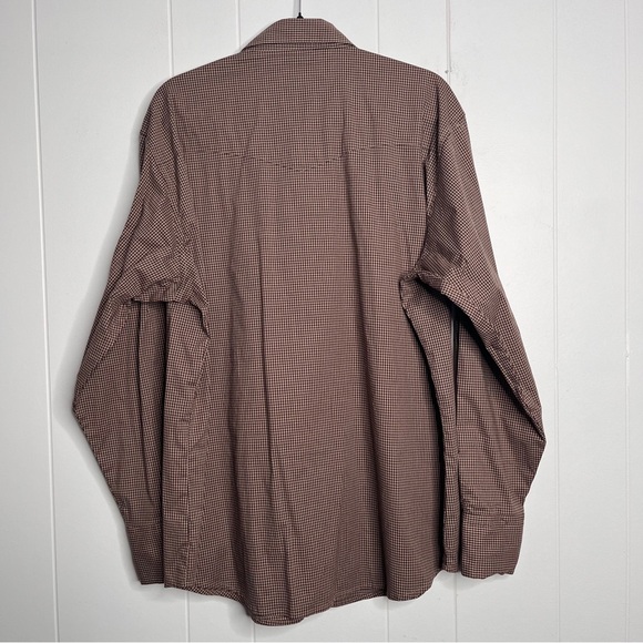 Wrangler | Shirts | Wrangler Mens Tan And Brown Gingham Checkered ...